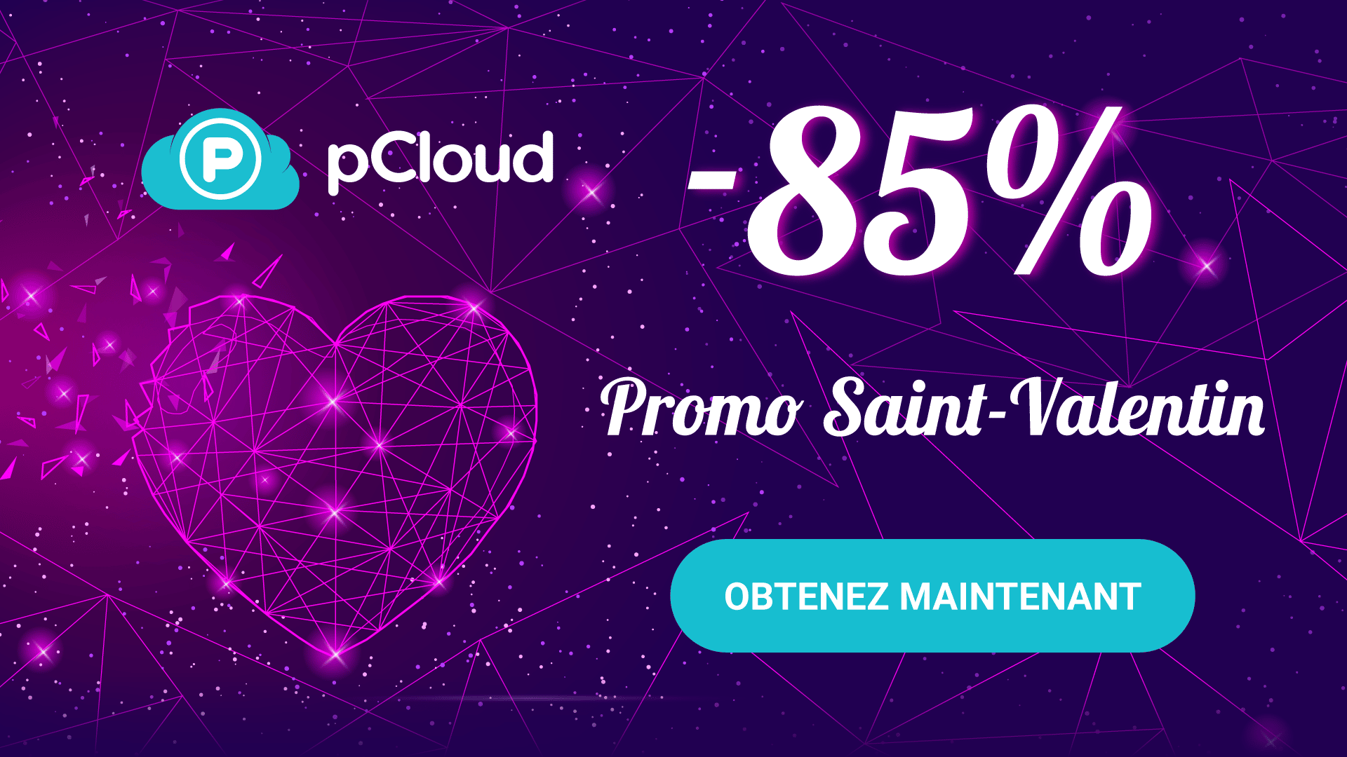 Pcloud célèbre l’amour avec une réduction jusqu'à 85 %