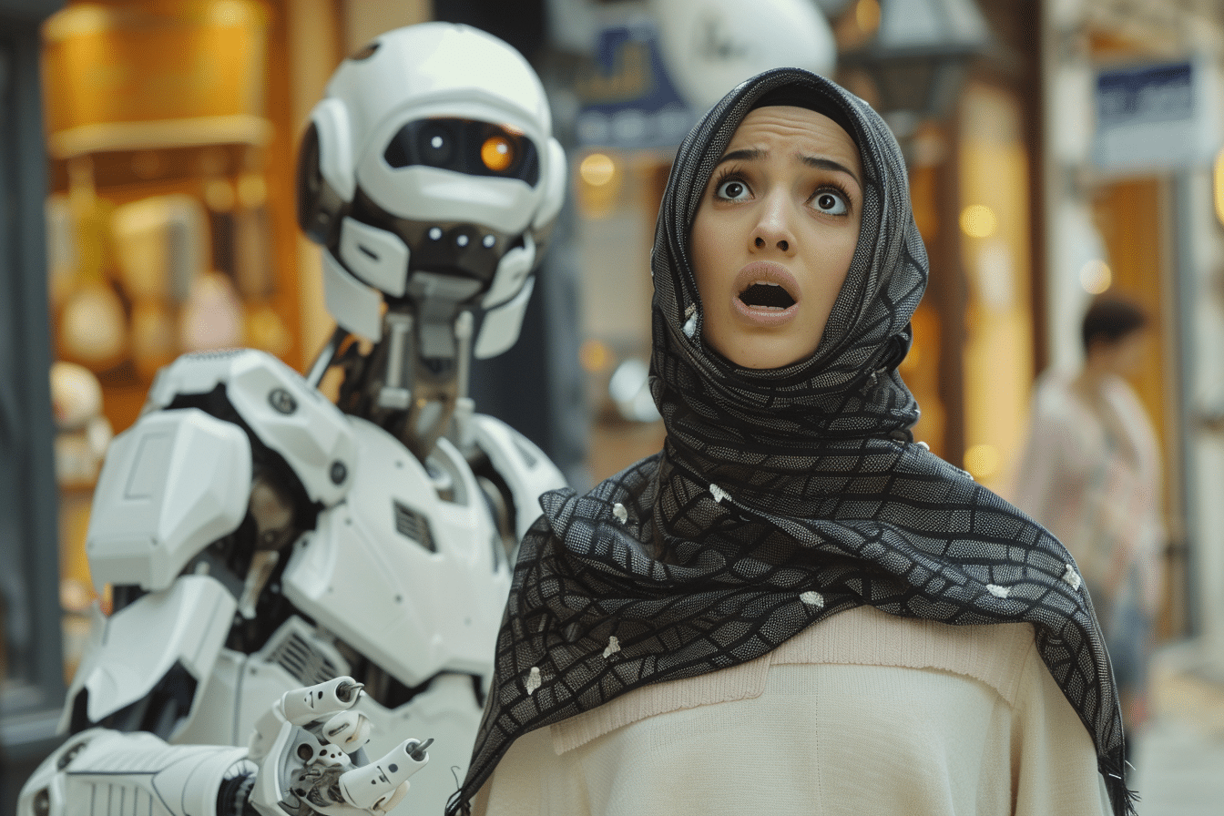 Vidéo : le 1er robot arabe claque les fesses d'une journaliste, malaise ...