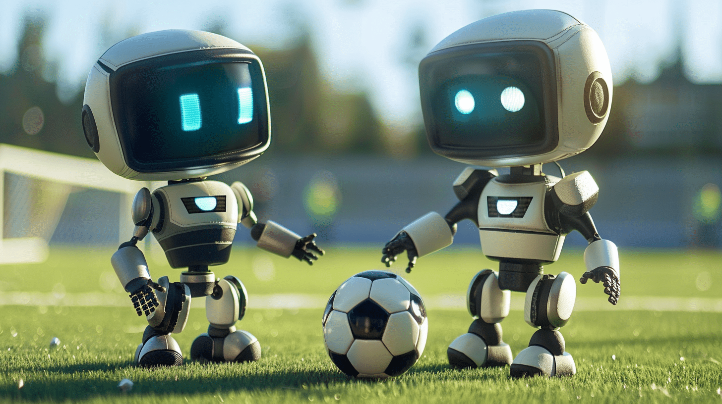 Regardez les robots IA DeepMind jouer au foot