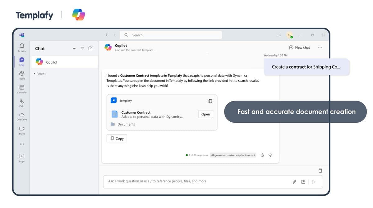 Templafy intègre Microsoft pour rationaliser la création de docs
