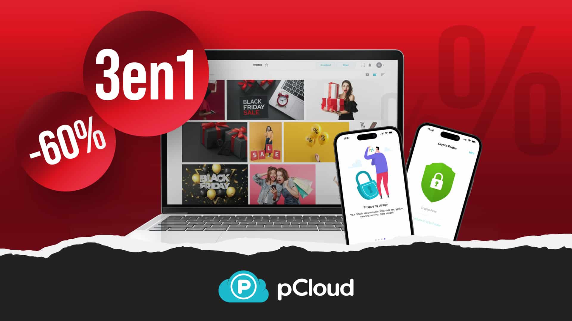 60 % de réduction avec pCloud Black Friday 2024