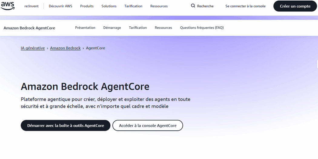 Amazon Bedrock AgentCore, une plateforme de gestion d'agents IA