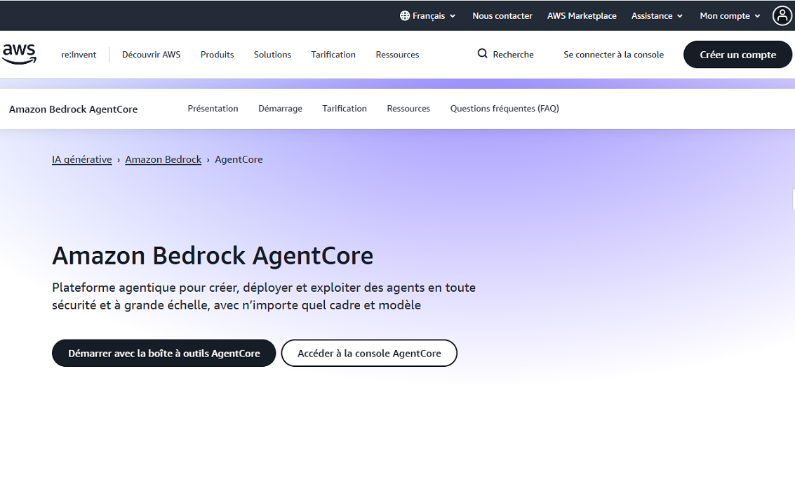 Amazon Bedrock AgentCore, une plateforme de gestion d'agents IA