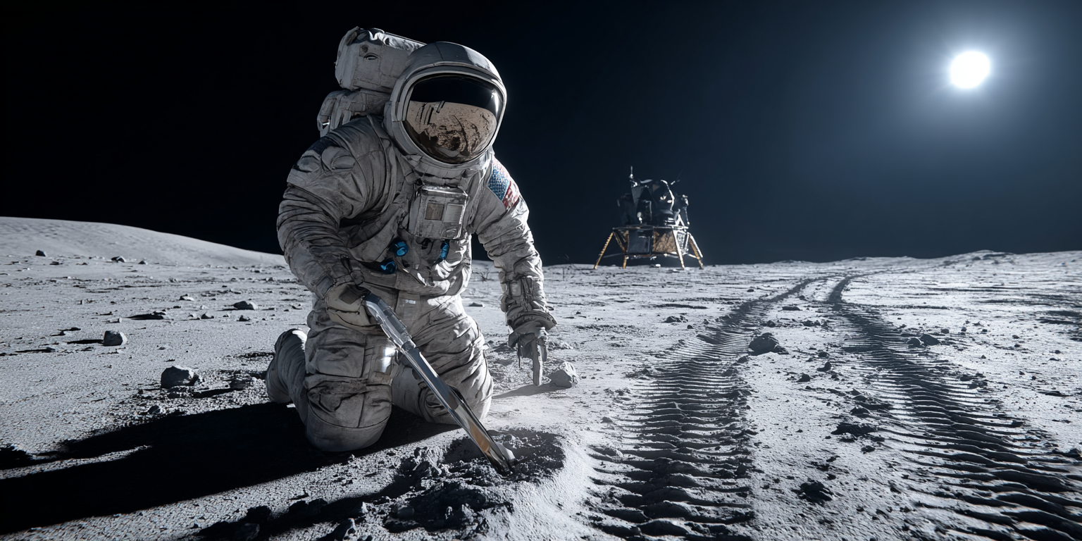 Apollo 17 : un élément inconnu caché dans la poussière de lune depuis ...