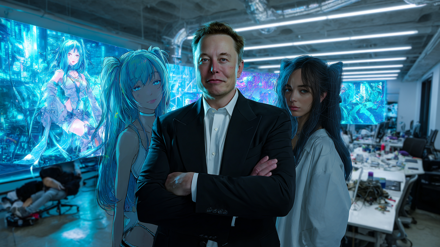 Copine virtuelle, vrai malaise : Elon Musk obsédé par son IA en lingerie