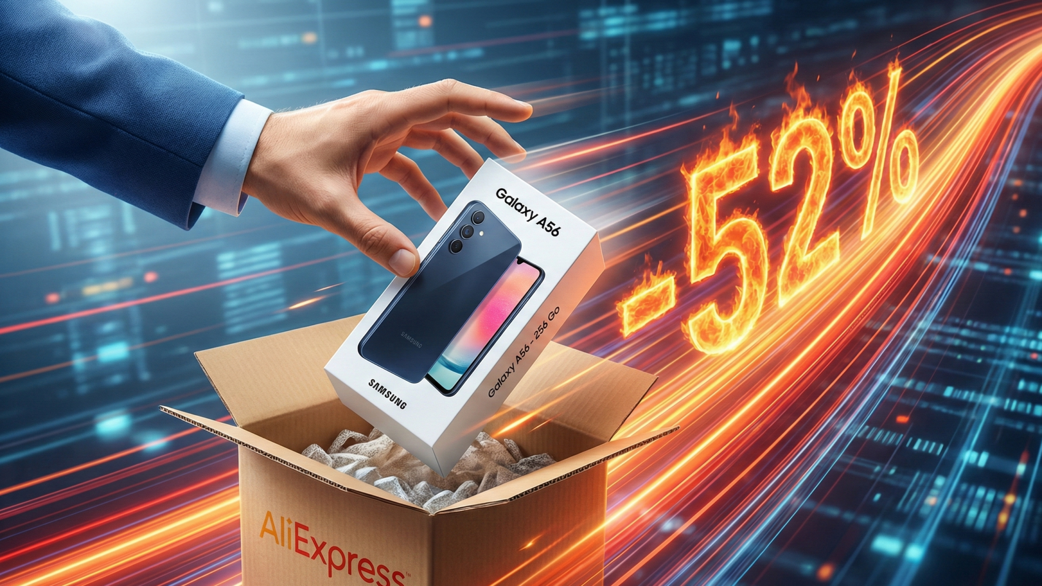 Galaxy A56 (256 Go) bradé : Samsung le laisse filer à –52 % chez AliExpress