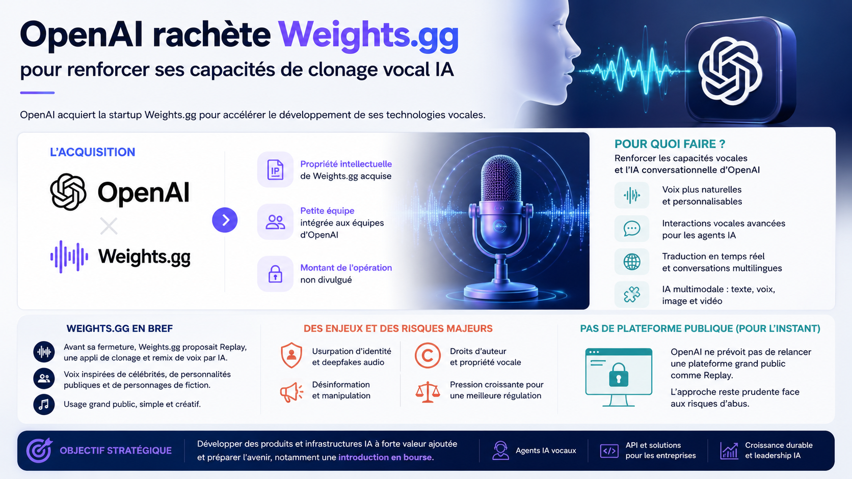 OpenAI rachète Weights.gg pour renforcer ses capacités de clonage vocal IA