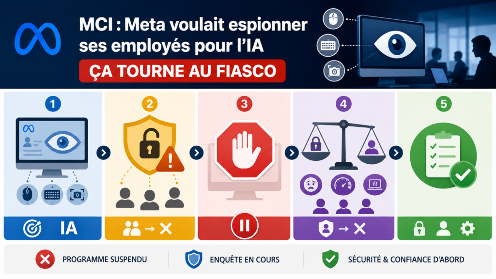 Meta voulait espionner ses employés pour l’IA, ça tourne au fiasco en ...